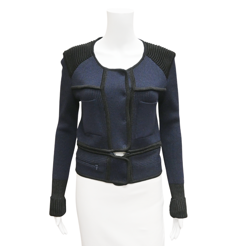 Navy Blue Zipper Knit Cardigan – Clotheshorse Anonymous