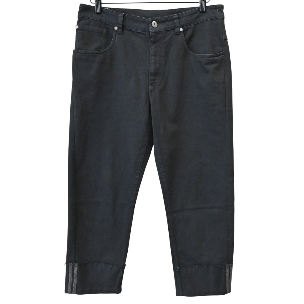 Faded Black Cropped Raw Edge Jeans – Clotheshorse Anonymous