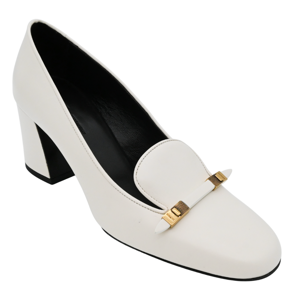 Elio Ivory Leather Pumps – Clotheshorse Anonymous